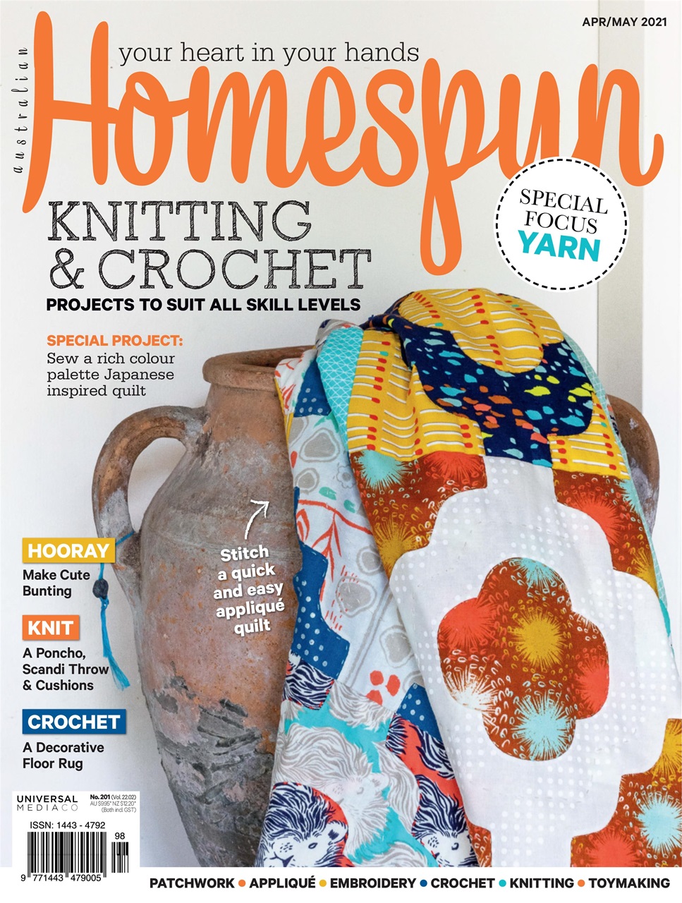 Homespun Magazine - issue 22.2 Subscriptions | Pocketmags