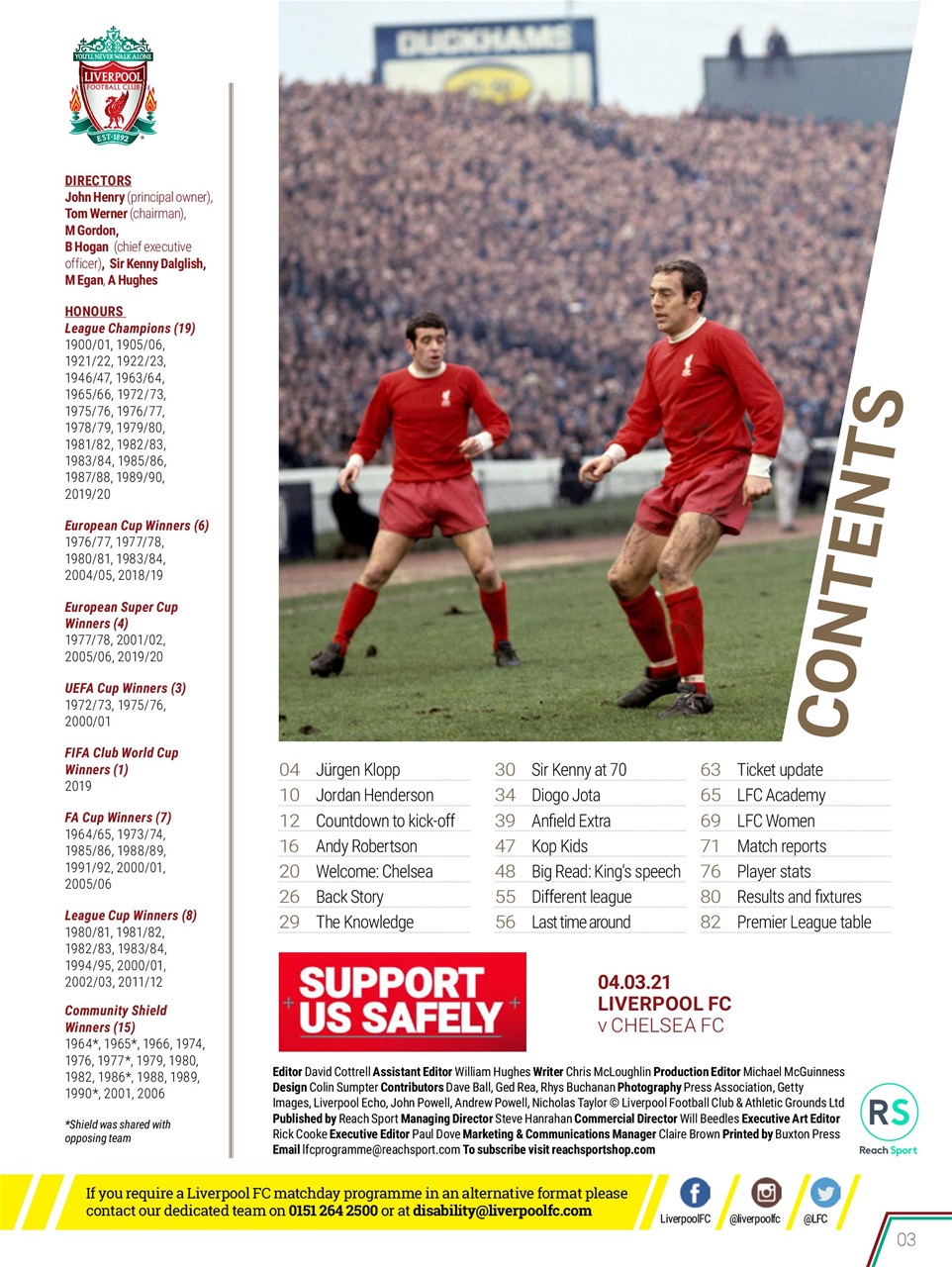 Liverpool FC Programmes - vs Chelsea 20/21 Back Issue
