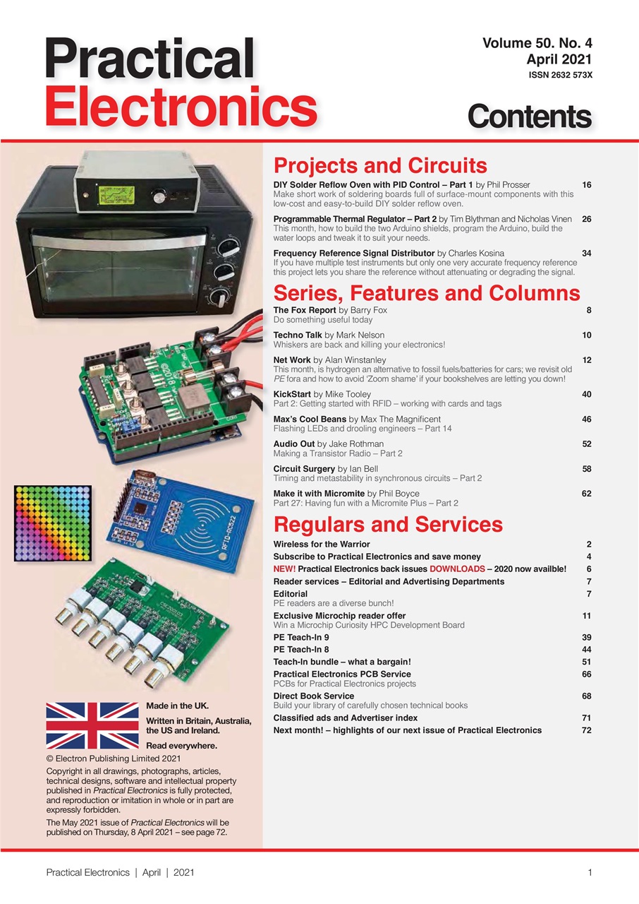 Practical Electronics Magazine - Apr-21 Back Issue