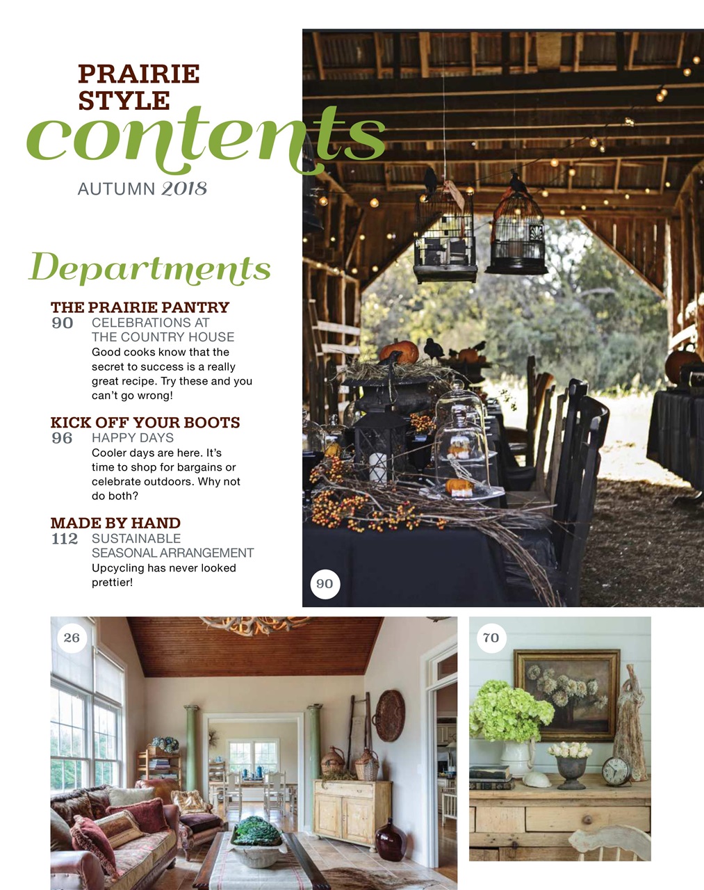 Country Sampler Magazine - Prairie Style October 2018 Special Issue