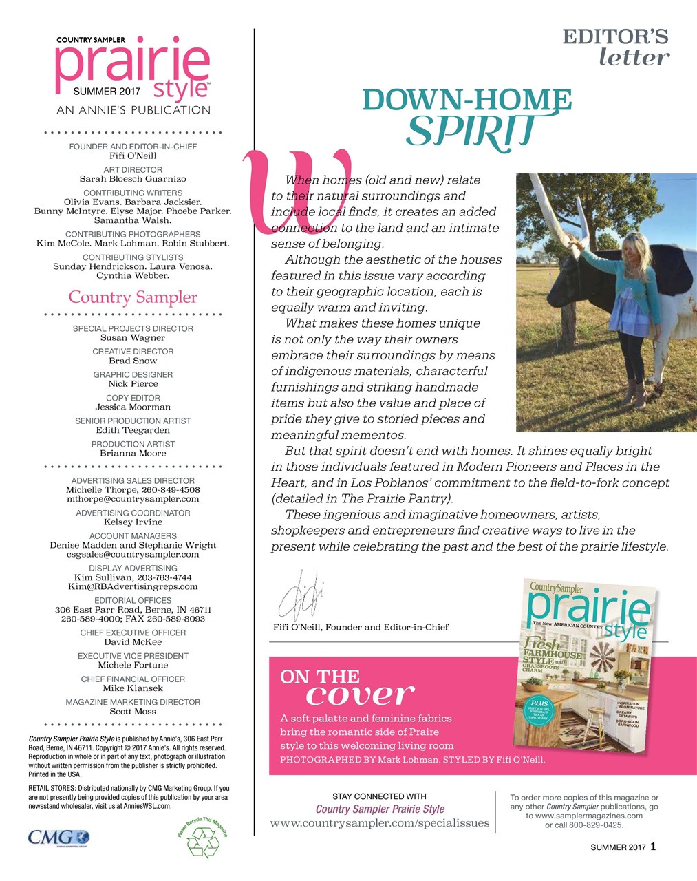 Country Sampler Magazine - COUNTRY SAMPLER Prairie Style Summer Special ...