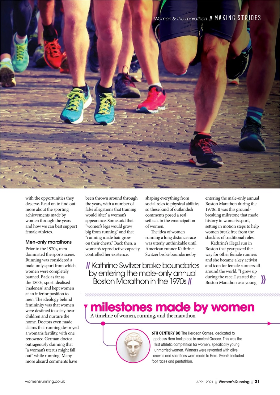 Women’s Running Magazine - April 2021 Subscriptions | Pocketmags