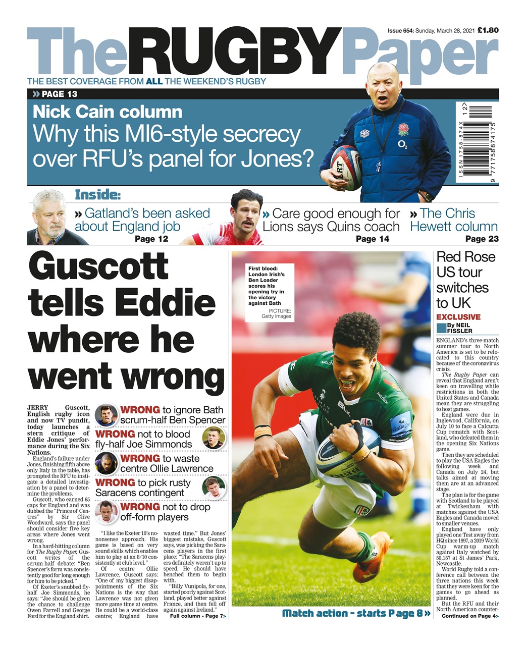 The Rugby Paper Magazine - 28 Mar 2021 Back Issue