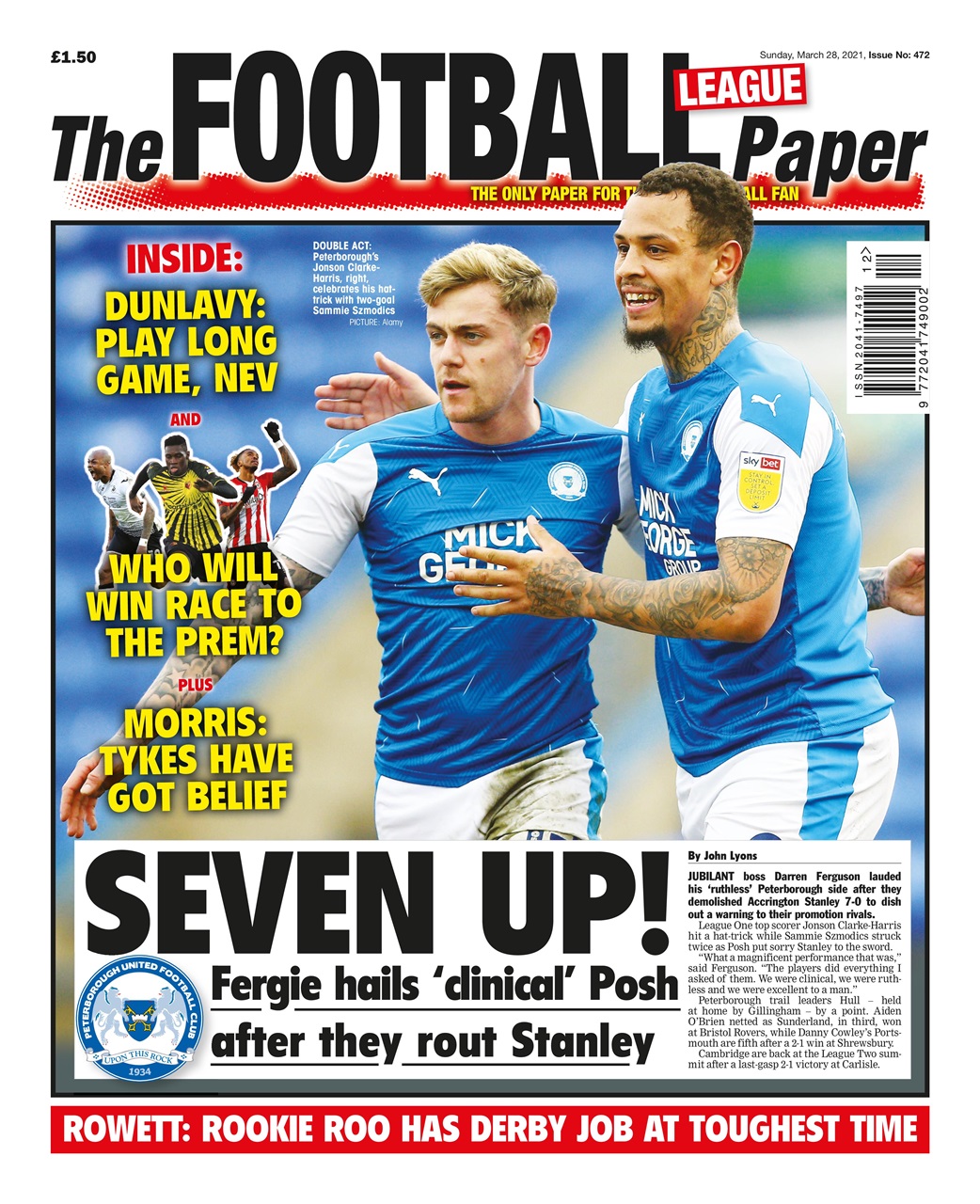 The Football League Paper Magazine - 28th Mar 2021 Back Issue