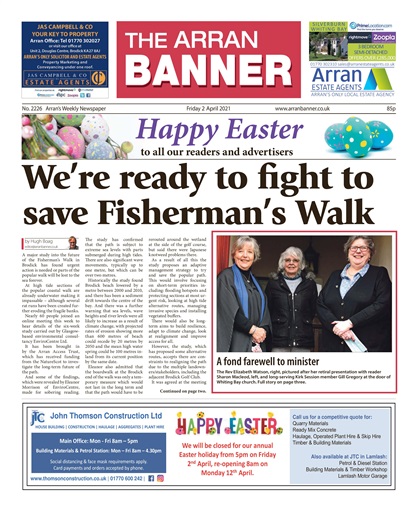 Arran Banner Magazine - 02 Apr 2021 Back Issue