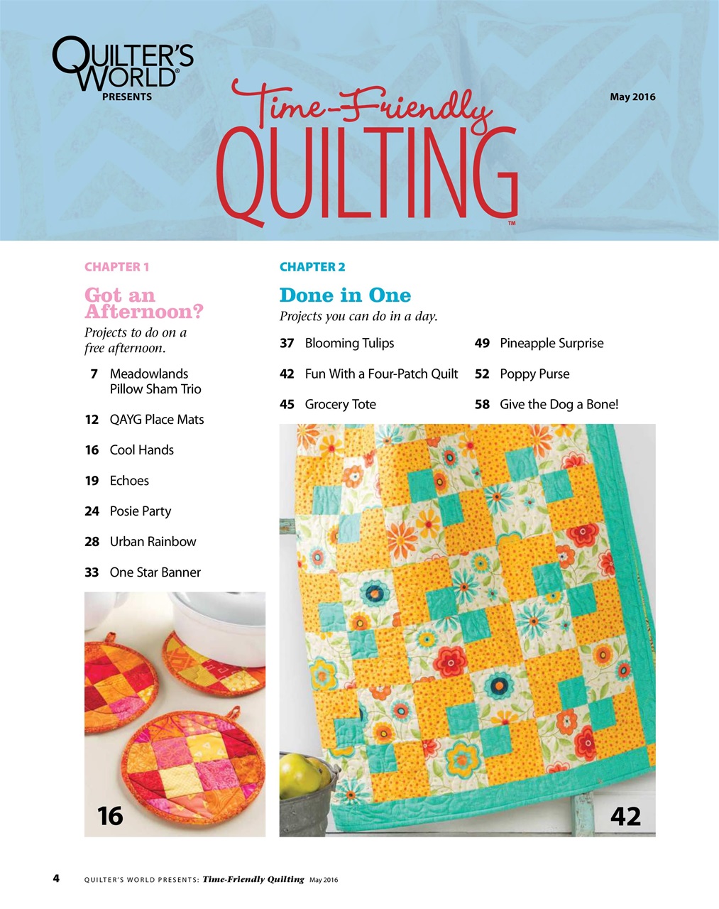 Quilter's World Magazine - Time Friendly Quilting 2016 Sonderausgabe