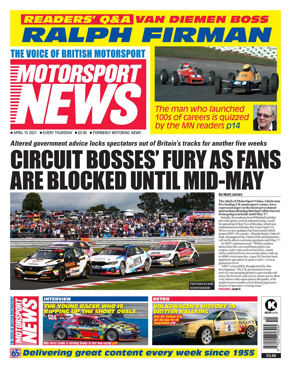 Motorsport News Magazine - 15-Apr-21 Subscriptions | Pocketmags