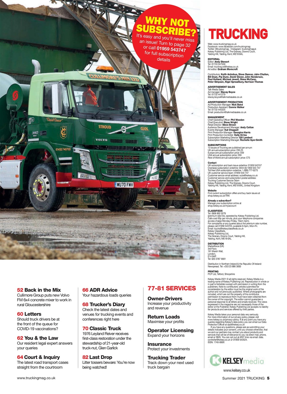 Trucking Magazine - Summer 2021 Back Issue