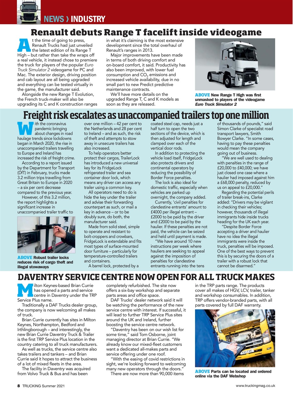 Trucking Magazine - Summer 2021 Back Issue