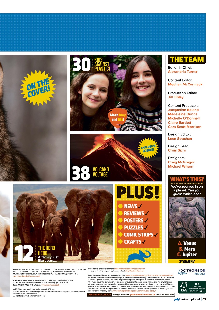 Animal Planet Kids Magazine - Issue 3 Back Issue