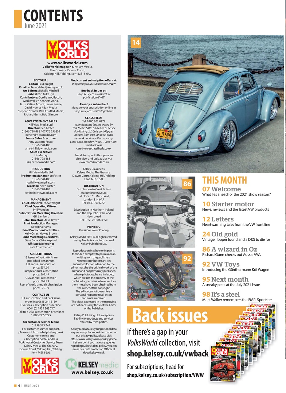Volksworld Magazine - June 2021 Subscriptions | Pocketmags
