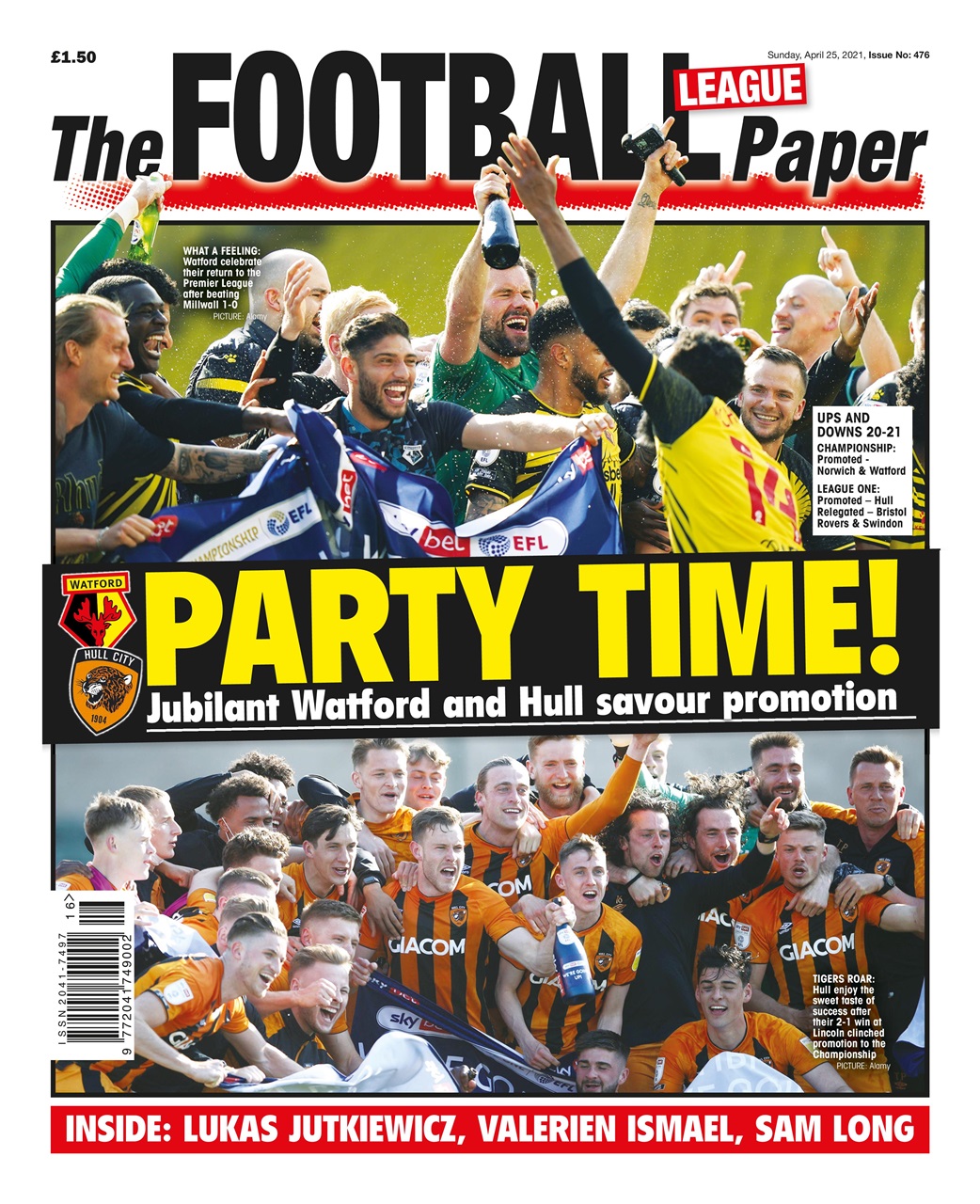 The Football League Paper Magazine - 25th Apr 2021 Back Issue