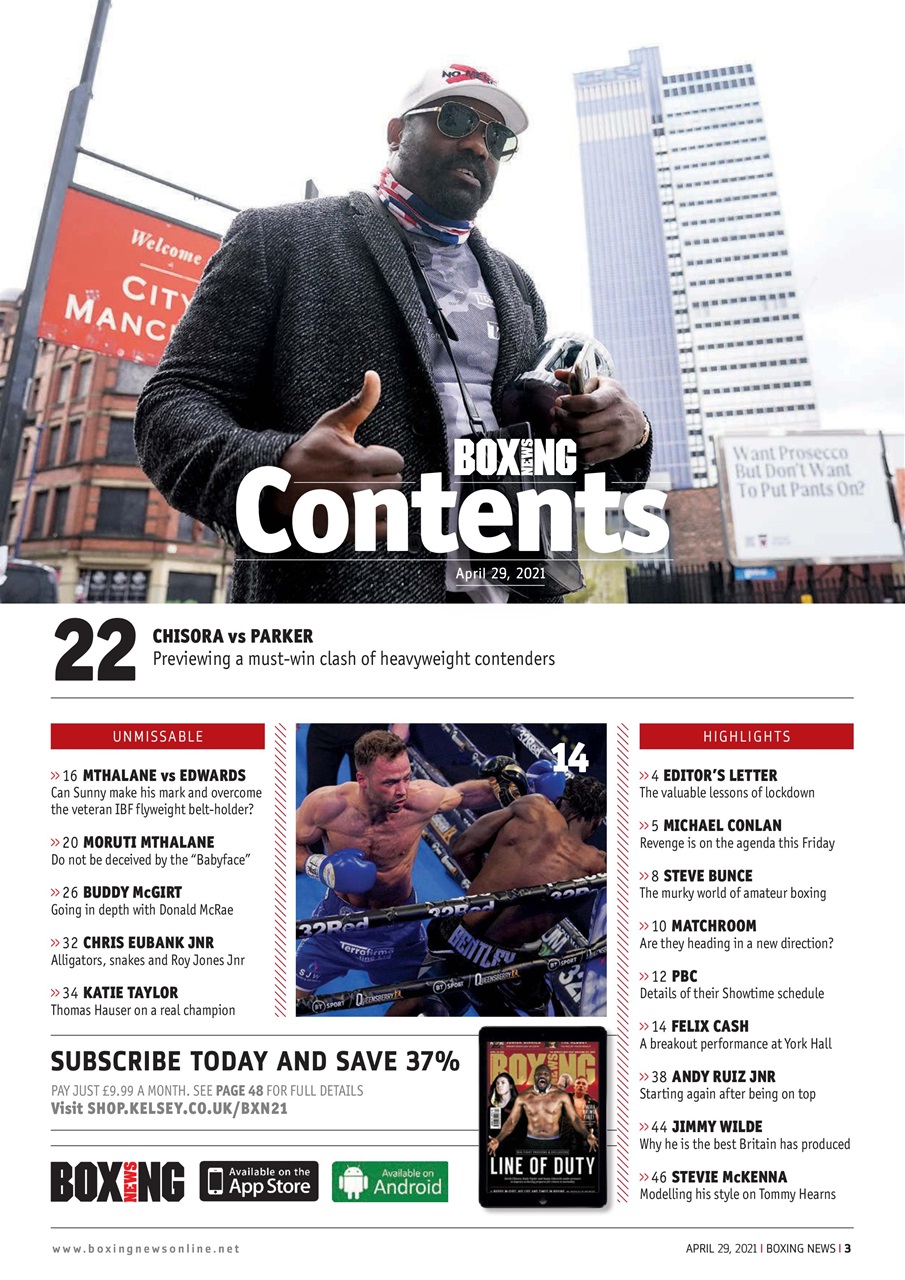 Boxing News Magazine - April 29 2021 Back Issue