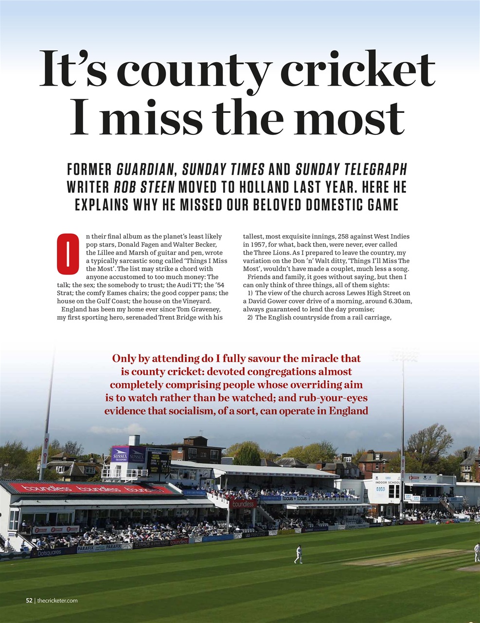 The Cricketer Magazine - June 2021 Back Issue