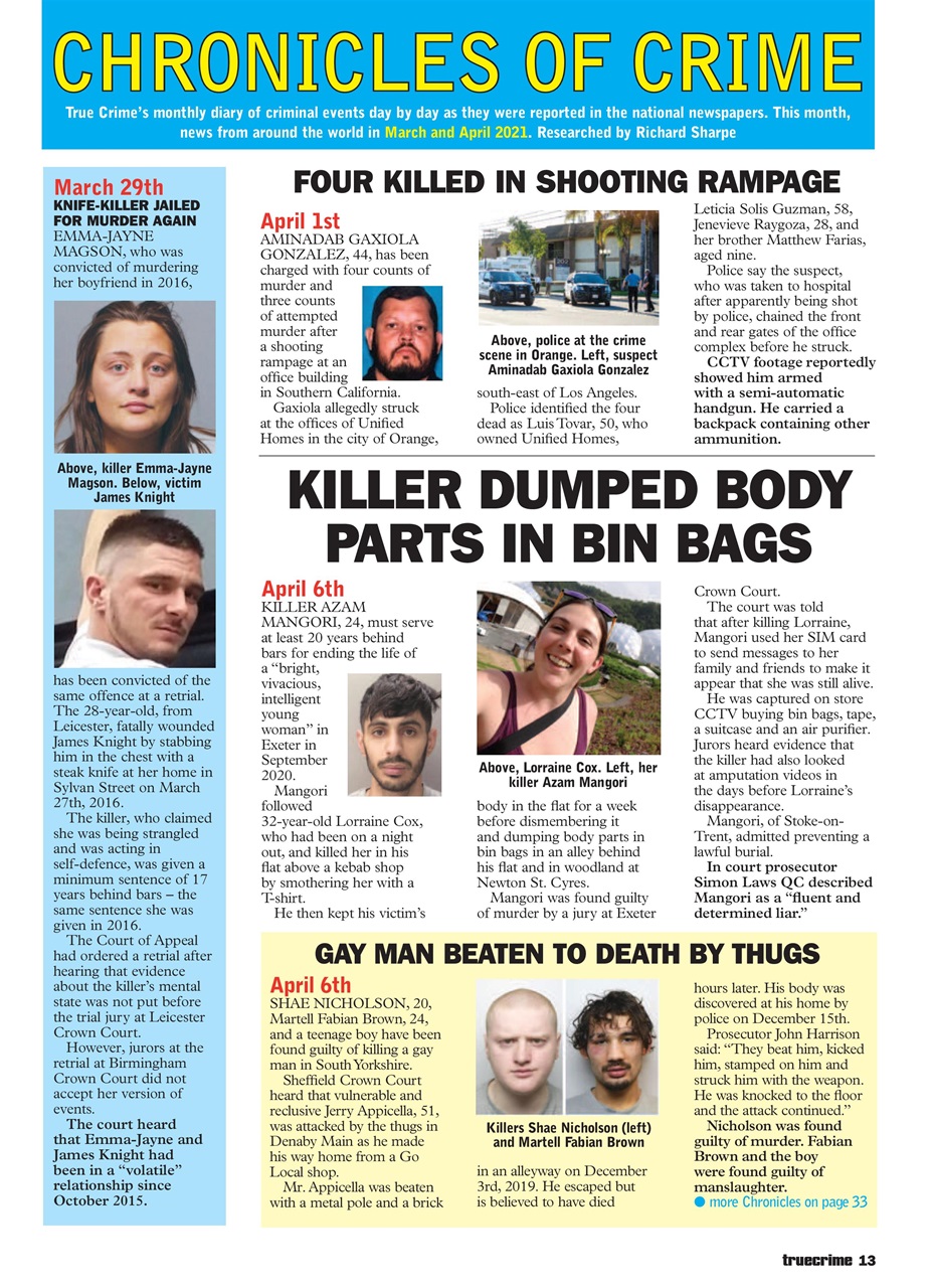 True Crime Magazine - True Crime June 2021 Back Issue
