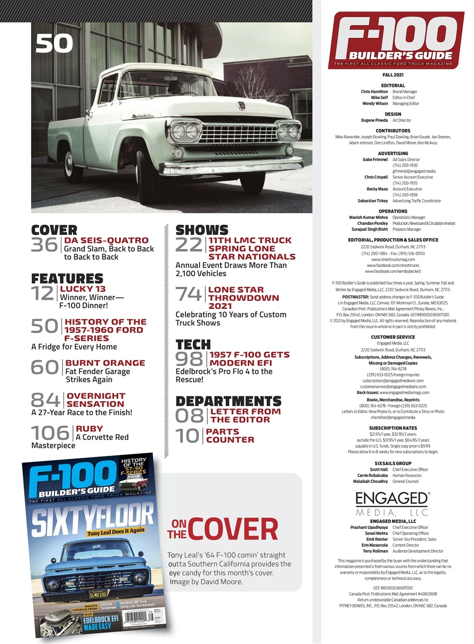 F100 Builder's Guide Magazine - F100 Fall 21 Back Issue