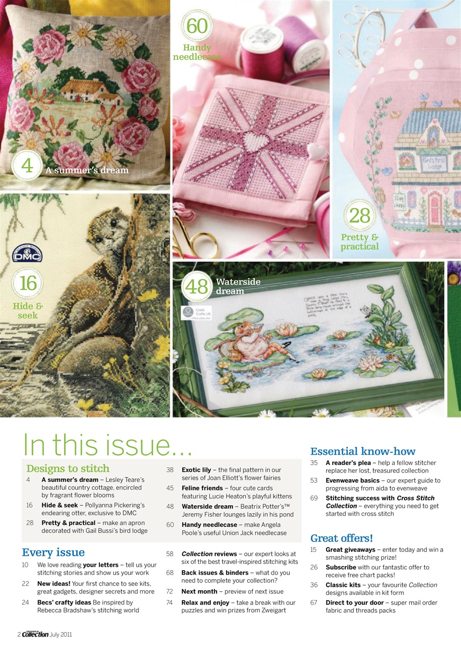 Cross Stitch Collection Magazine - July 2011 Back Issue