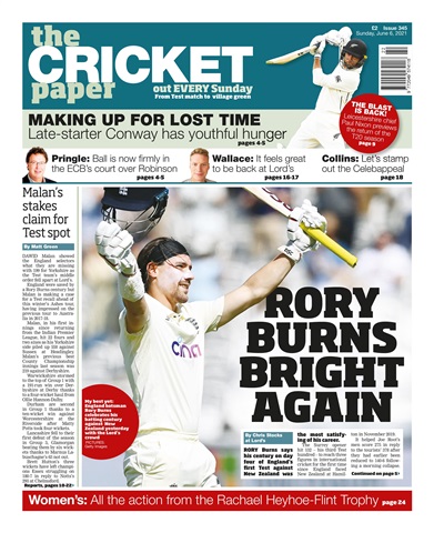 The Cricket Paper Magazine - 6th June 2021 Back Issue