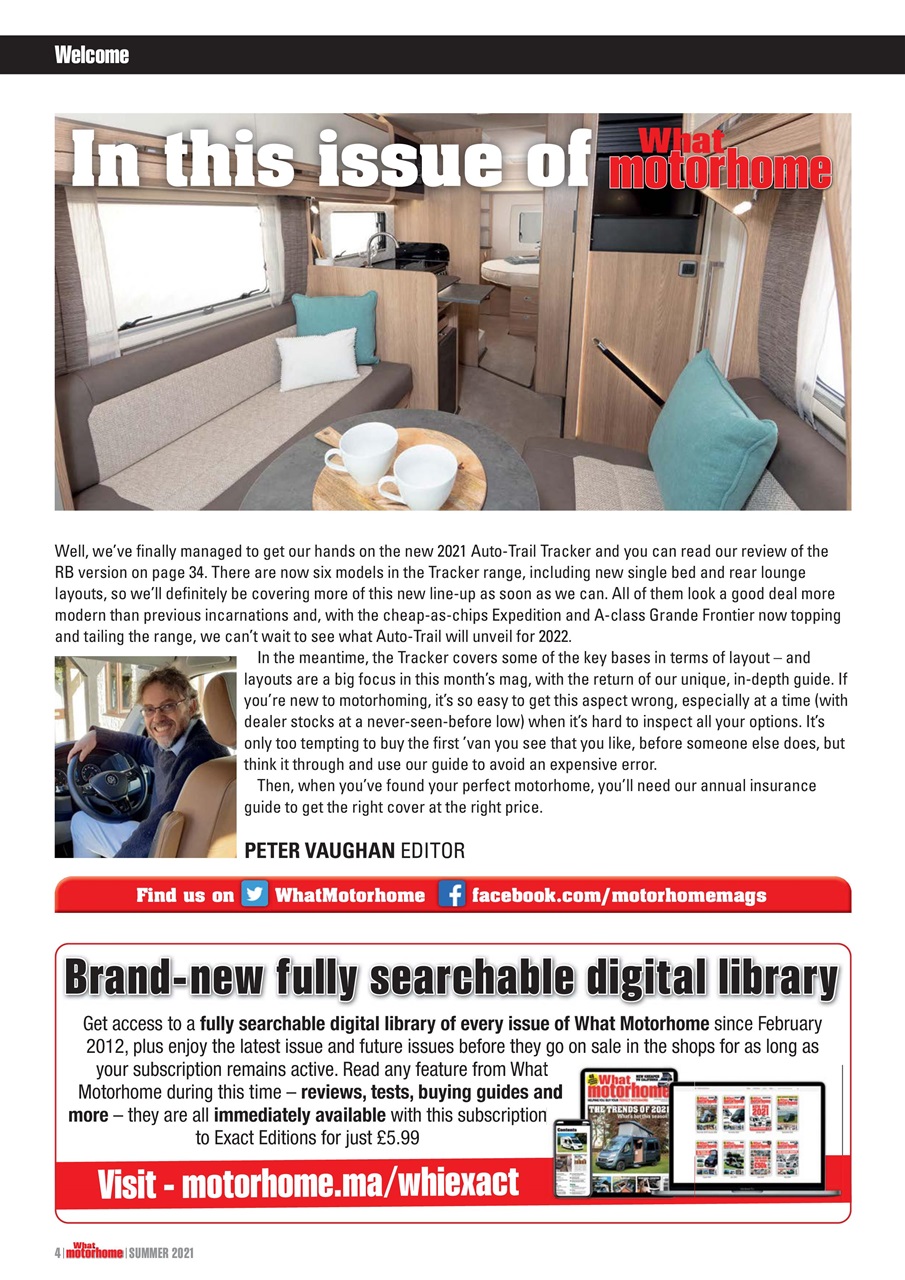 What Motorhome magazine - Summer 2021 - Complete guide to layouts Back ...