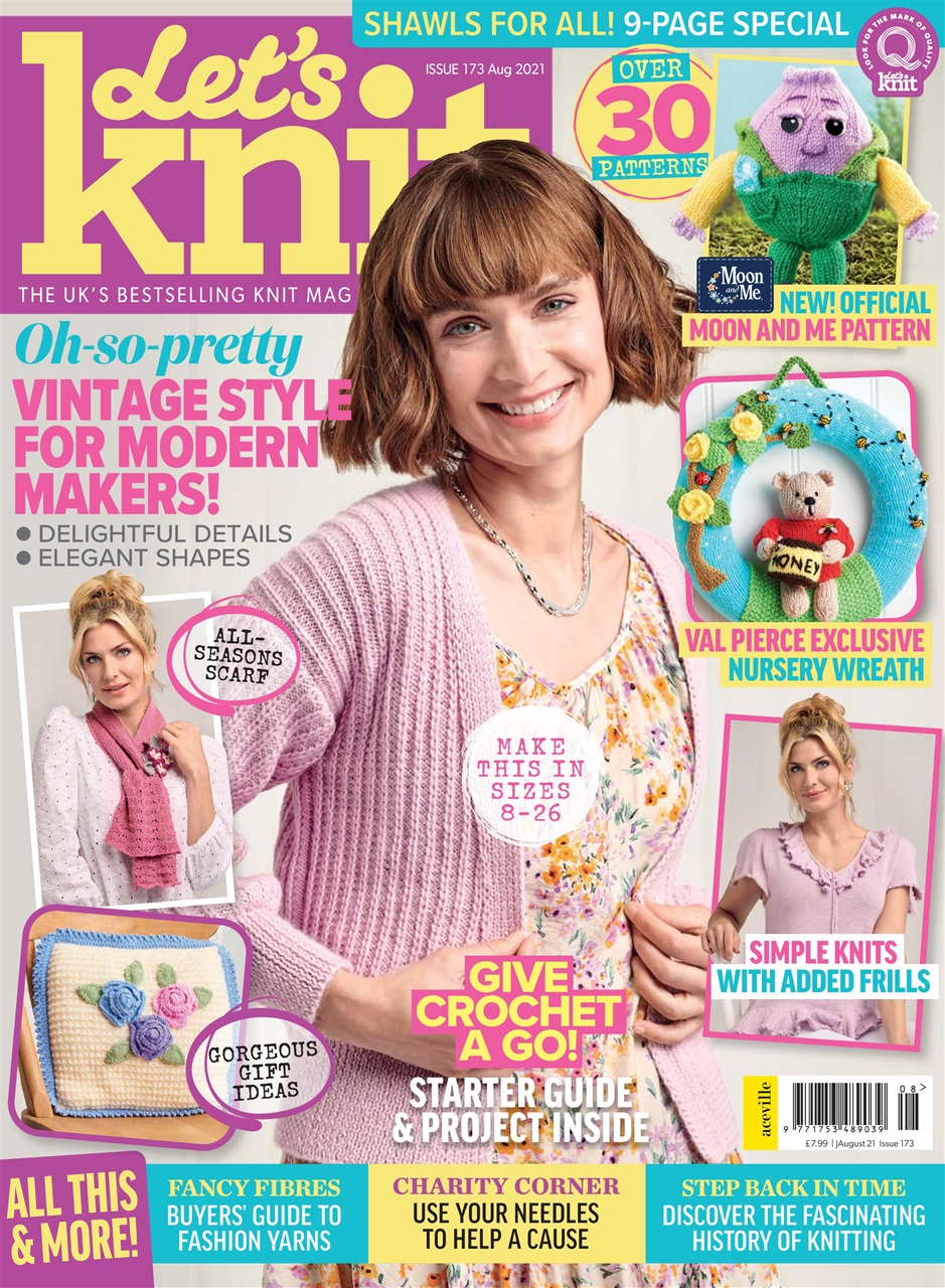 Let's Knit Magazine - Aug-21 Back Issue
