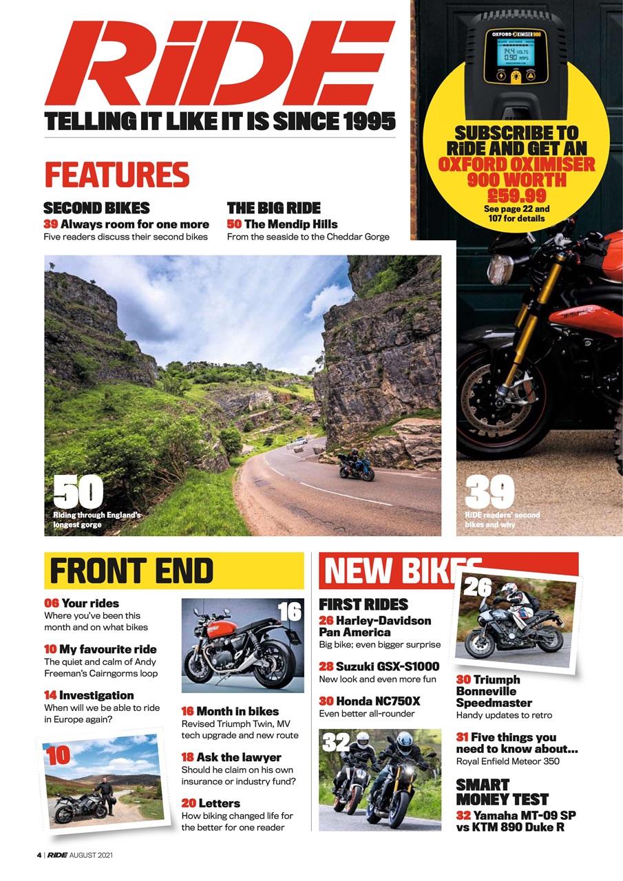 Ride Magazine - August 2021 Subscriptions | Pocketmags