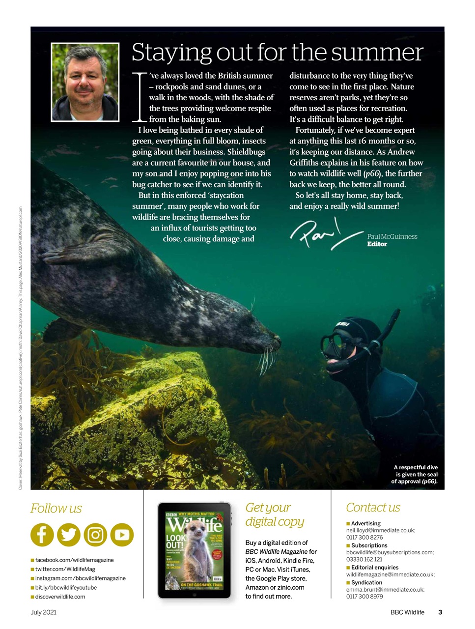 BBC Wildlife Magazine - Jul-21 Back Issue