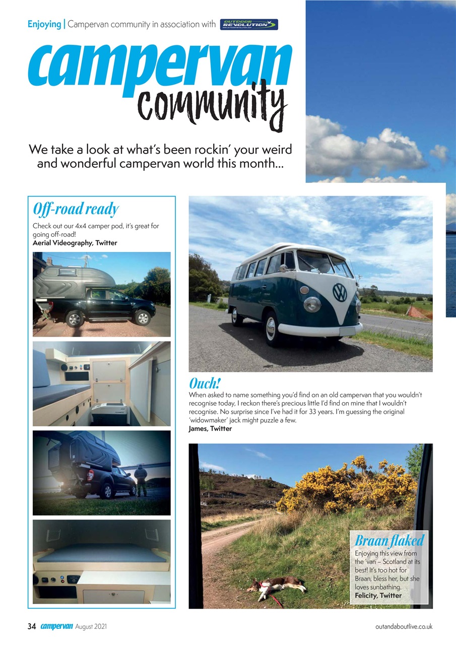 Campervan Magazine - Vantastic adventures - August 2021 Subscriptions ...