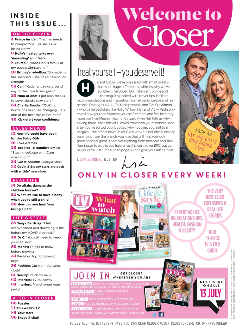 Closer Magazine - Issue 962 Subscriptions | Pocketmags