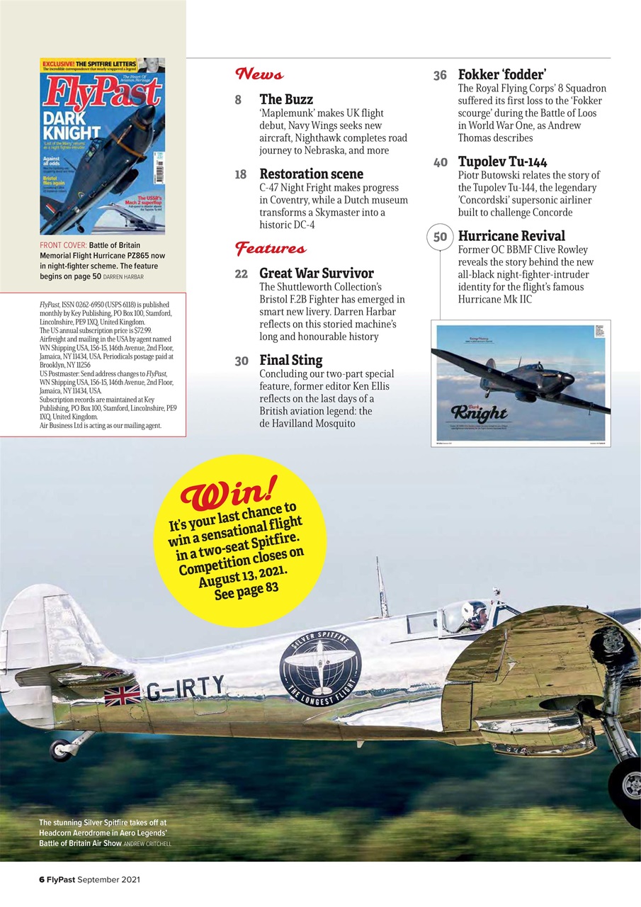 FlyPast Magazine - September 2021 Subscriptions | Pocketmags