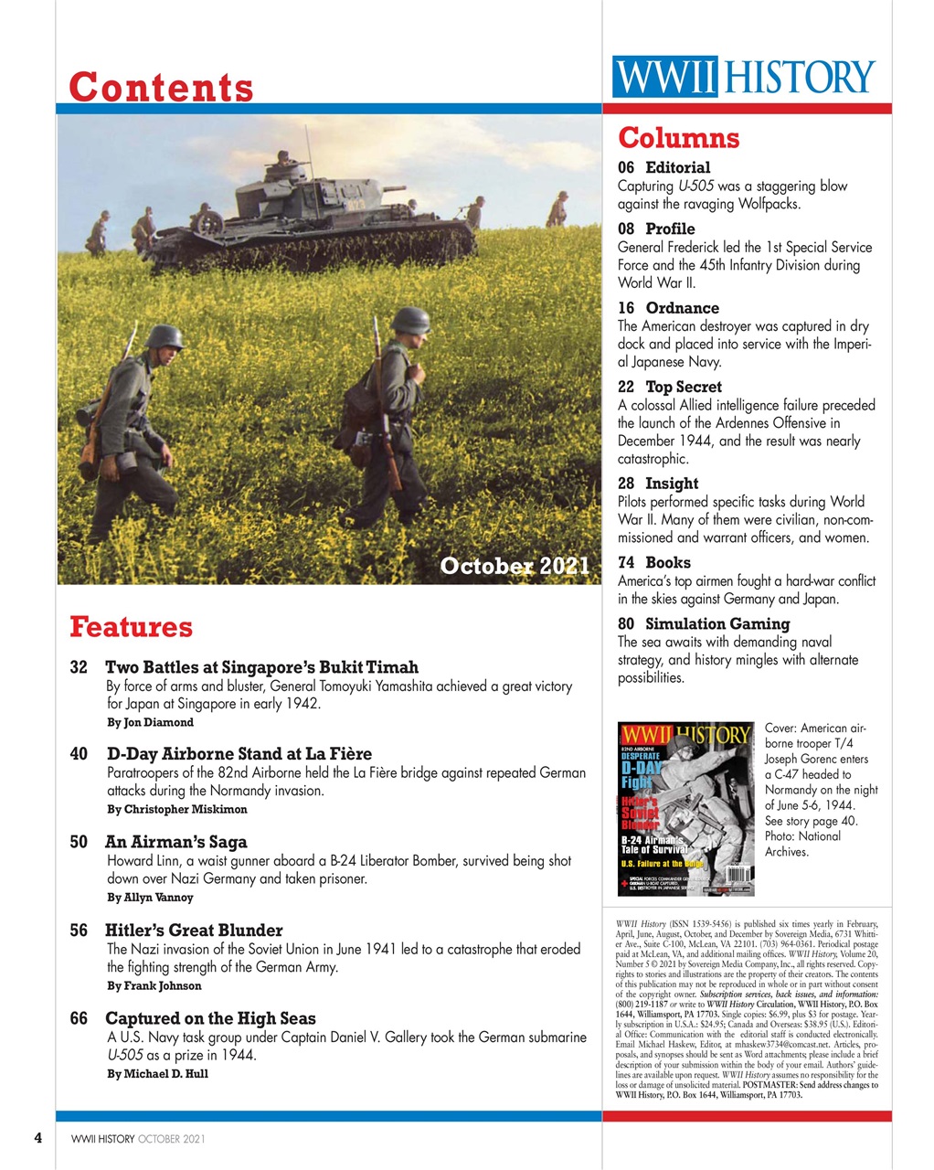 WW2 History Magazine - OCTOBER 2021 Subscriptions | Pocketmags