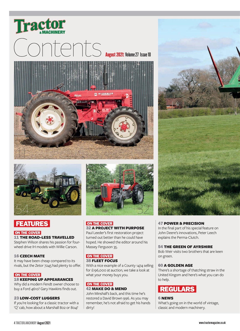 Tractor & Machinery Magazine - Aug-21 Subscriptions | Pocketmags