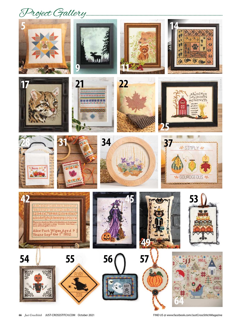 Just CrossStitch Magazine - October 2021 Back Issue