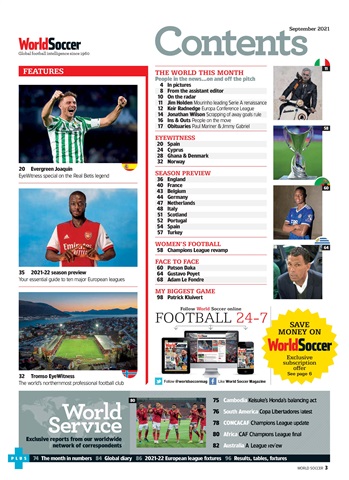 World Soccer Magazine - Sep-21 Subscriptions | Pocketmags