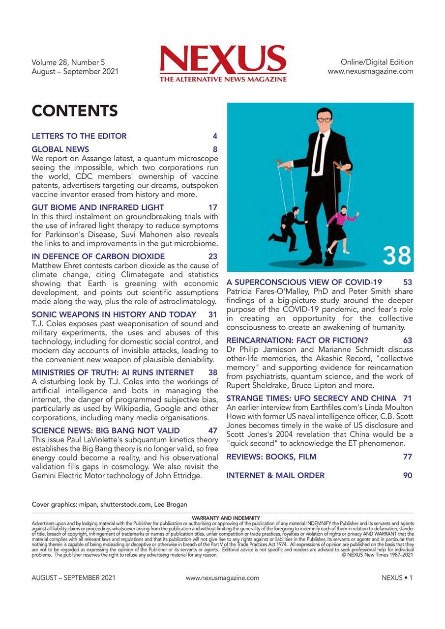 Nexus Magazine - Aug–Sep 2021 Back Issue