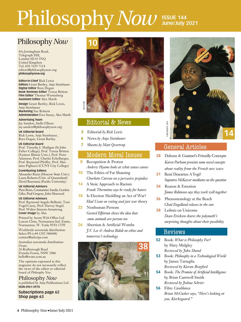 Philosophy Now Magazine - June-July 2021 Back Issue