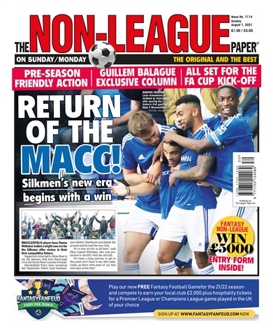 The Non-League Football Paper Magazine - 1 Aug 2021 Back Issue