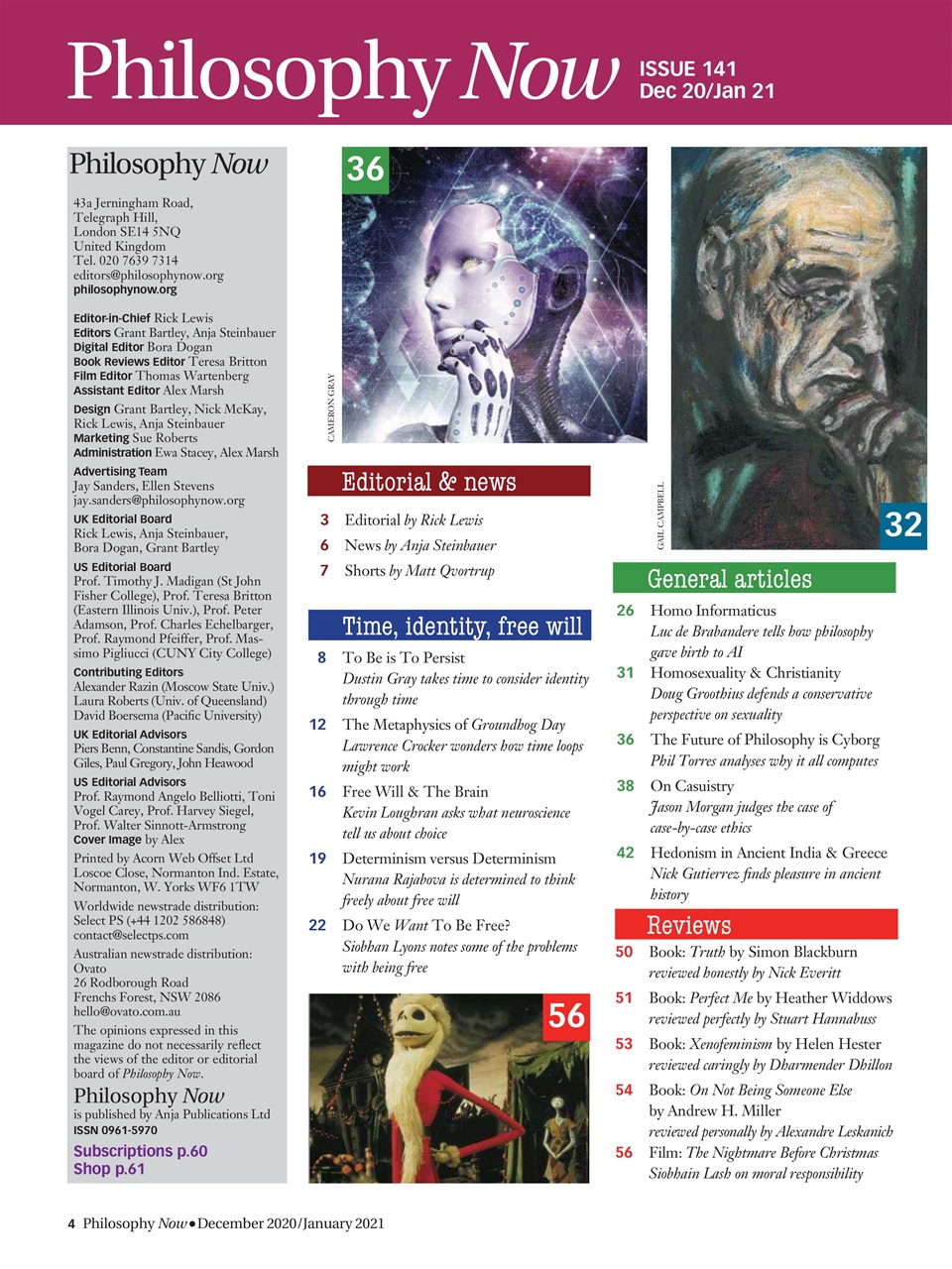 Philosophy Now Magazine - Dec 2020-Jan 2021 Back Issue