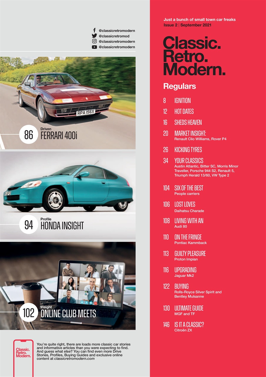 Classic.Retro.Modern. Magazine - September 2021 Subscriptions | Pocketmags