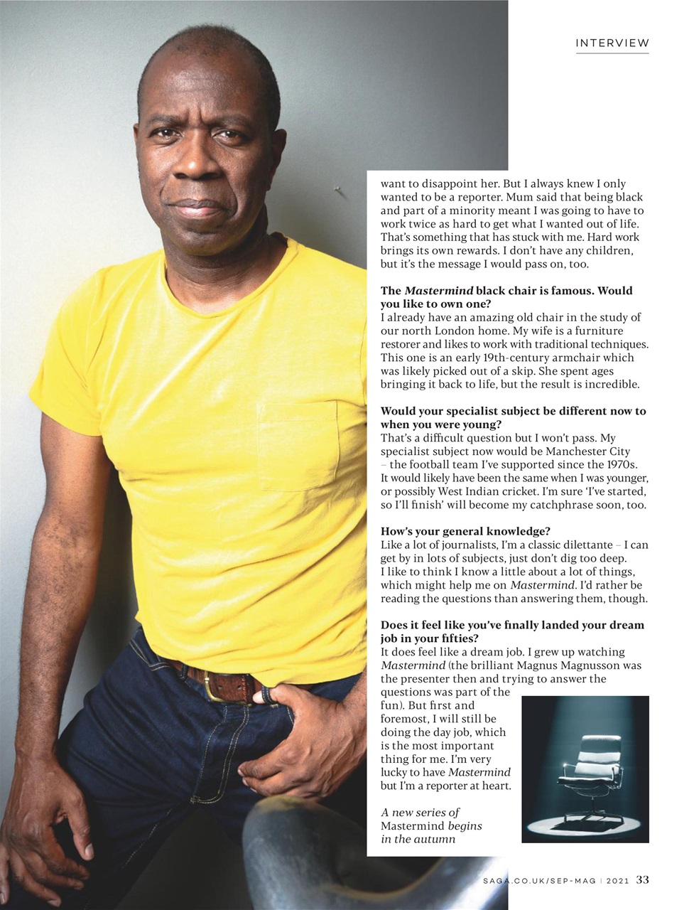 Saga Magazine - September 2021 Subscriptions | Pocketmags