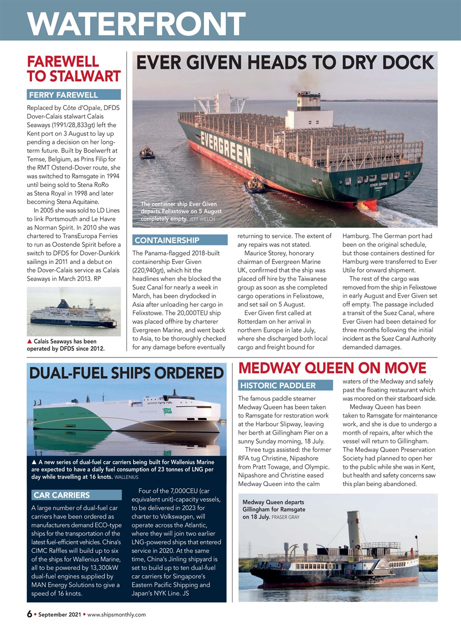 Ships Monthly Magazine - Sep-21 Subscriptions | Pocketmags