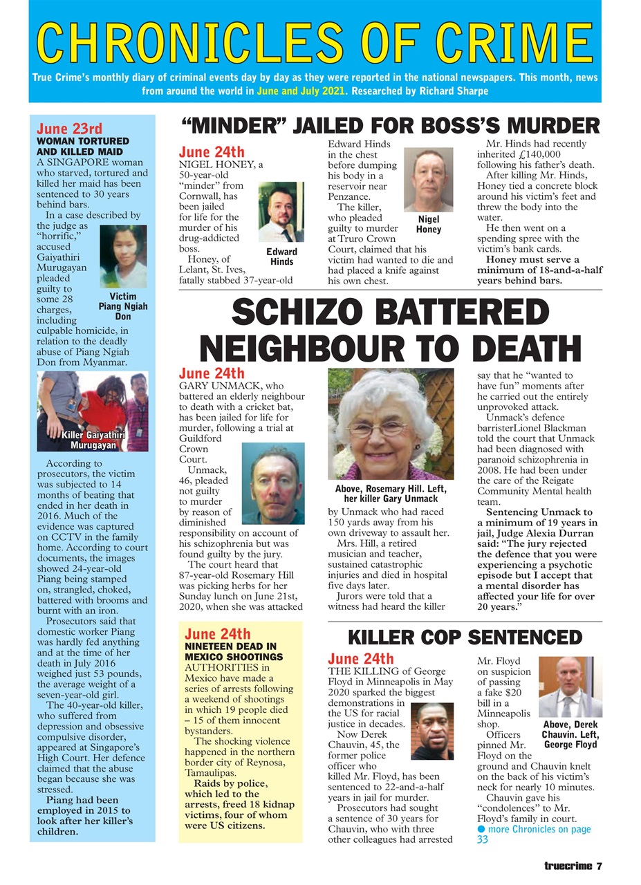 True Crime Magazine - True Crime September 2021 Subscriptions | Pocketmags