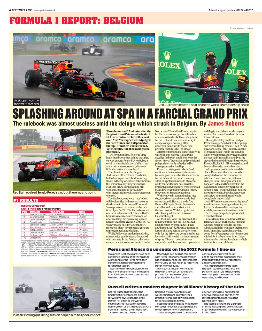 Motorsport News Magazine - 02-Sep-21 Back Issue