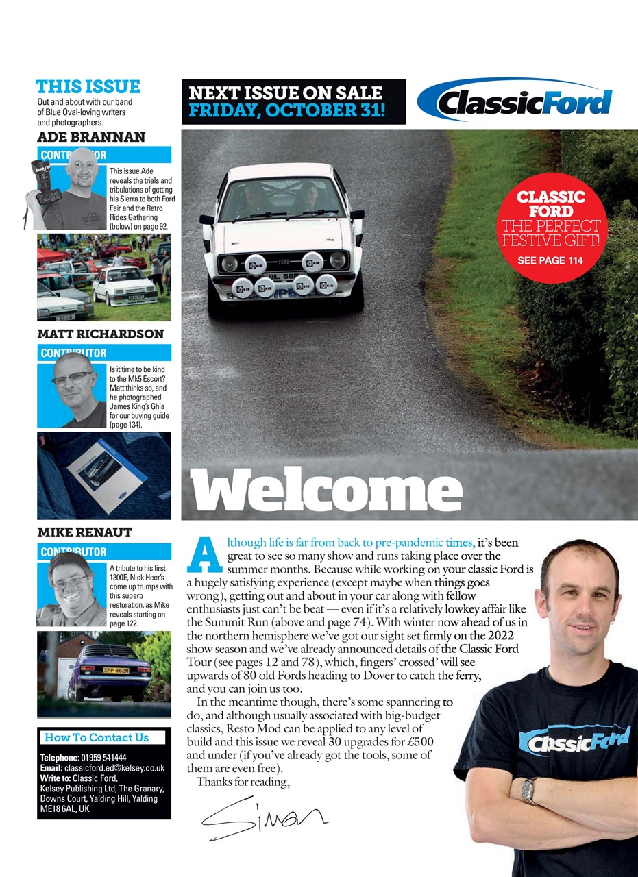 Classic Ford Magazine - Nov-21 Back Issue