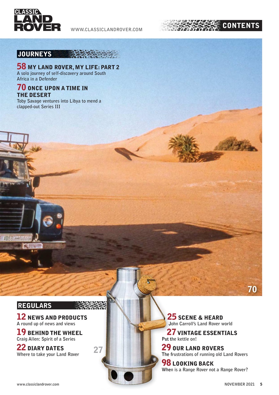 Classic Land Rover Magazine - November 2021 Back Issue