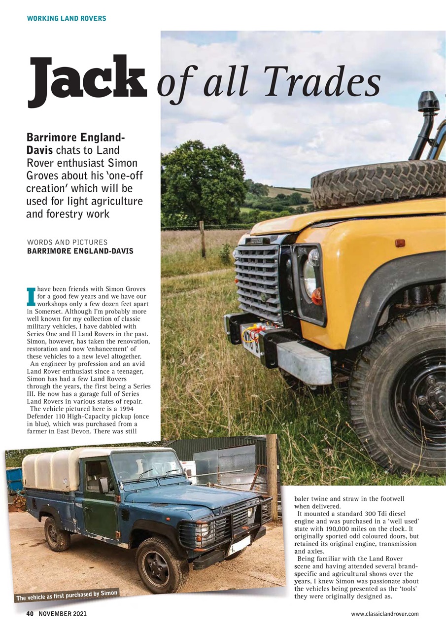 Classic Land Rover Magazine - November 2021 Back Issue