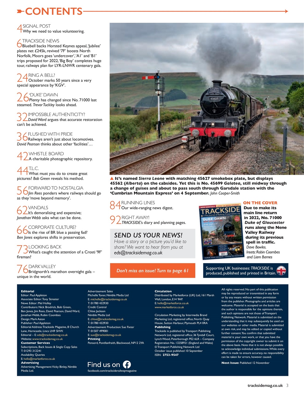 Trackside Magazine - November 2021 Back Issue