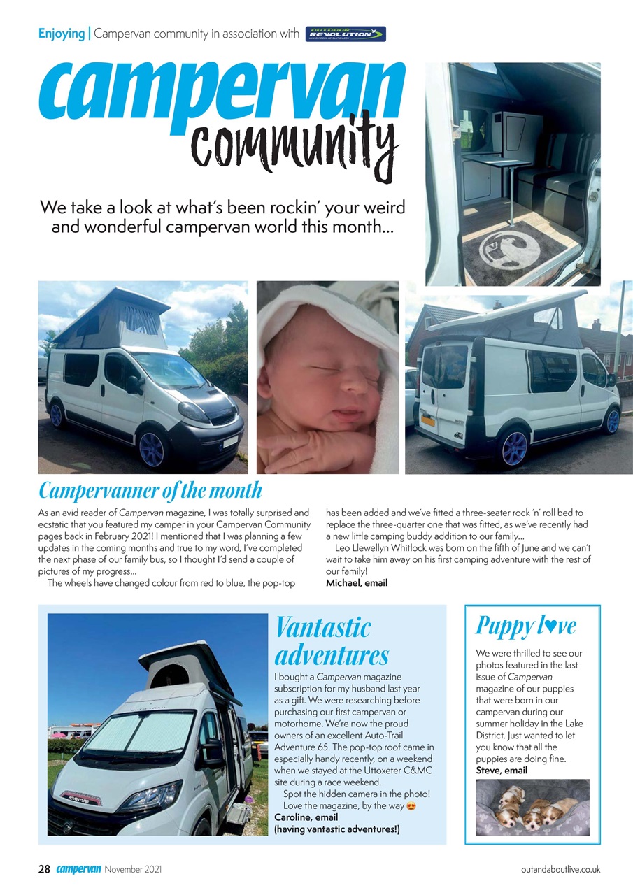 Campervan Magazine - Mountains of fun - November 2021 Back Issue