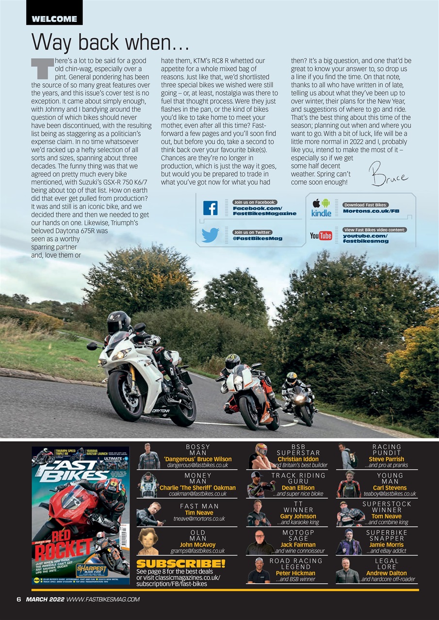 Fast Bikes Magazine - 389 - March 2022 Back Issue