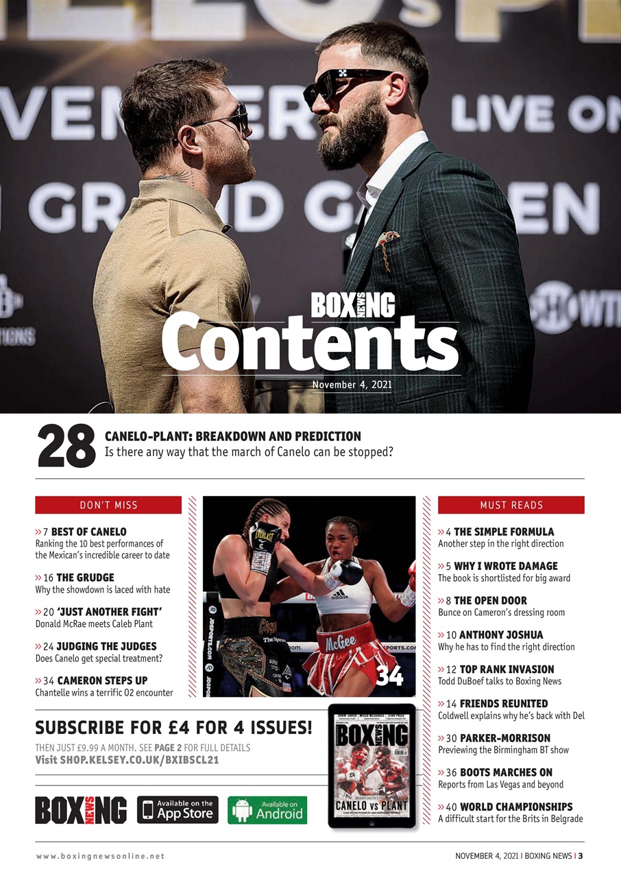 Boxing News Magazine - November 4 2021 Back Issue