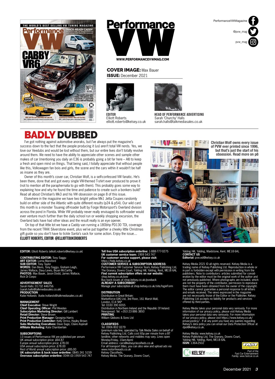 Performance VW Magazine - Dec-21 Back Issue